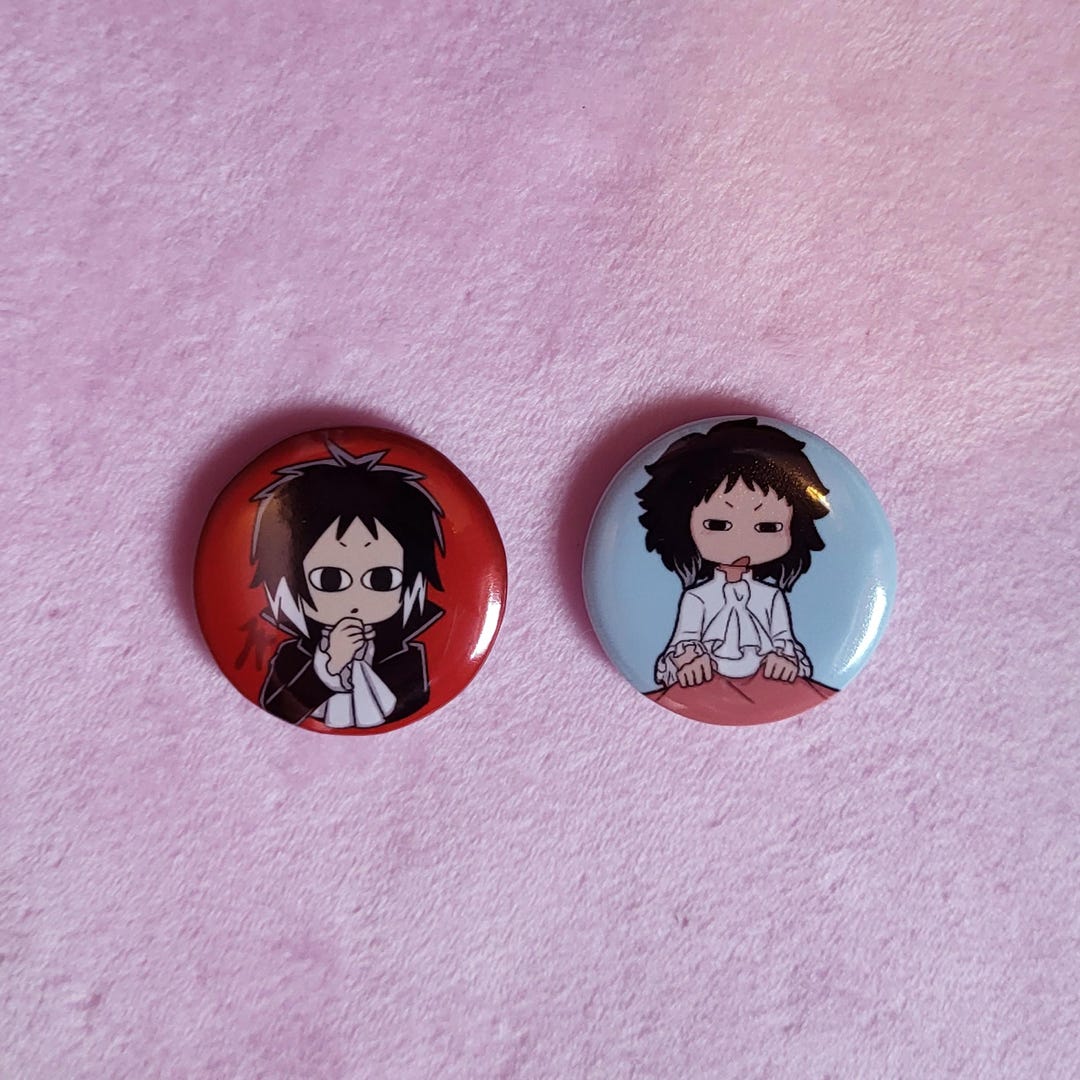 1.25" Akutagawa Stare Button - Etsy