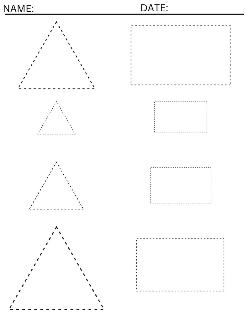 Tracing Worksheets - Etsy