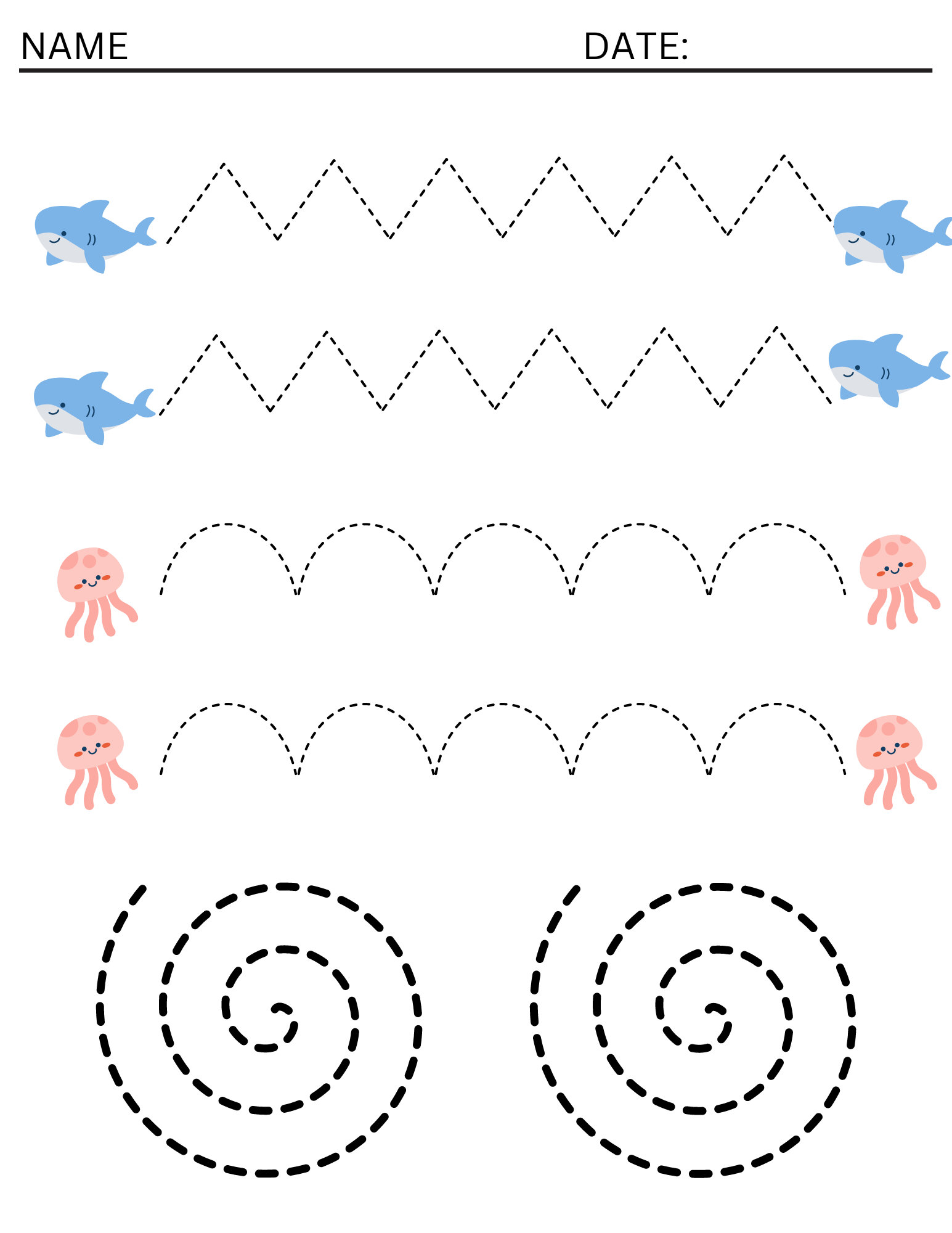 Tracing Worksheets - Etsy