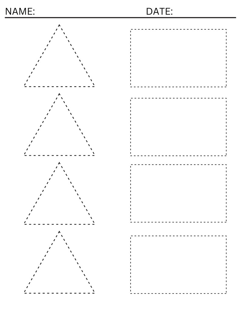 Tracing Worksheets - Etsy