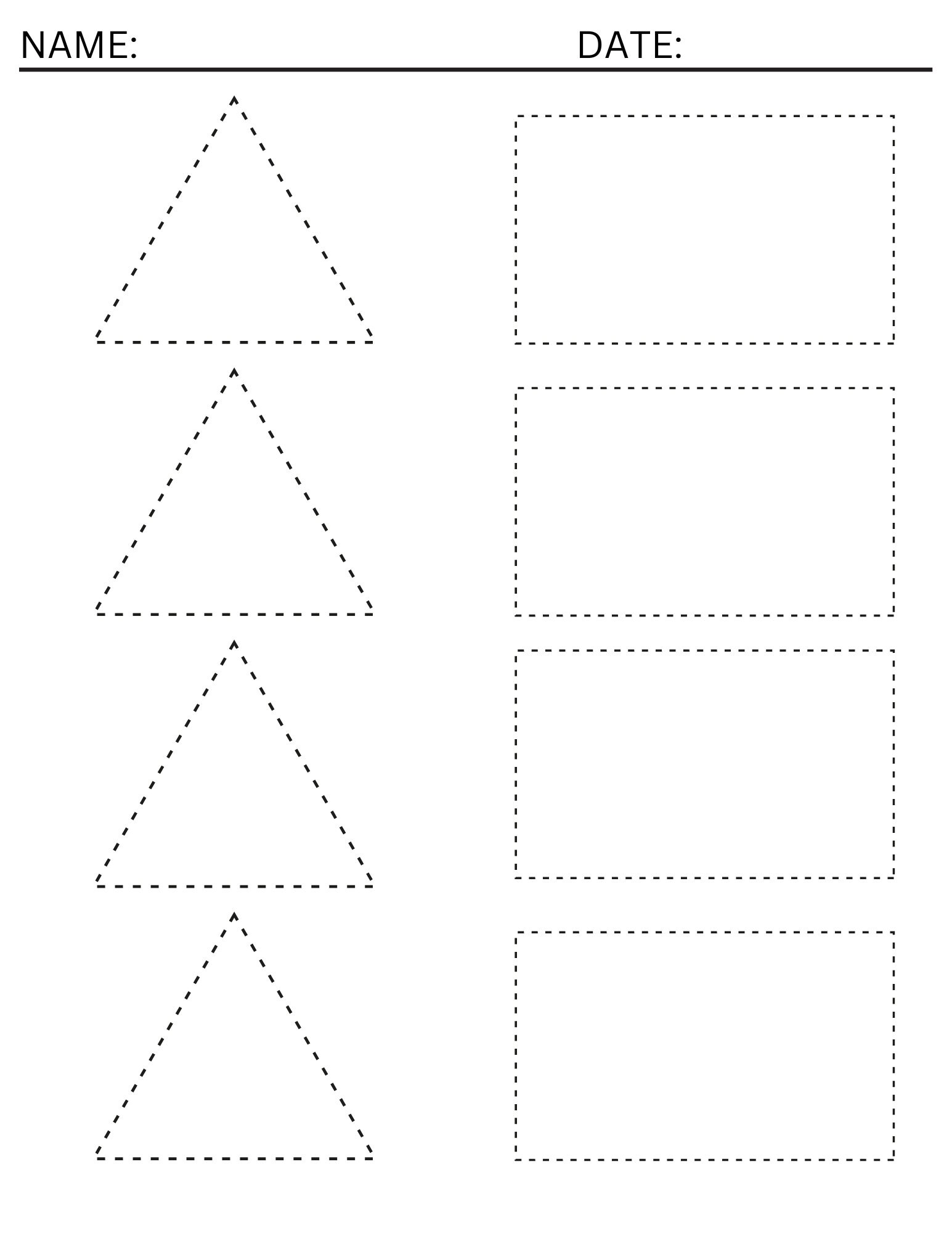 Tracing Worksheets - Etsy