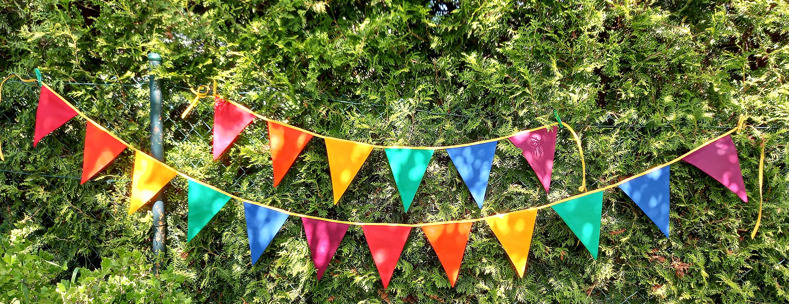 Rainbow Flag Bunting Banner Pride Decoration Wall Hanging Double Sided ...