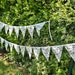 Floral White Lace Single Layer Flag Fabric Bunting Banner Wedding ...