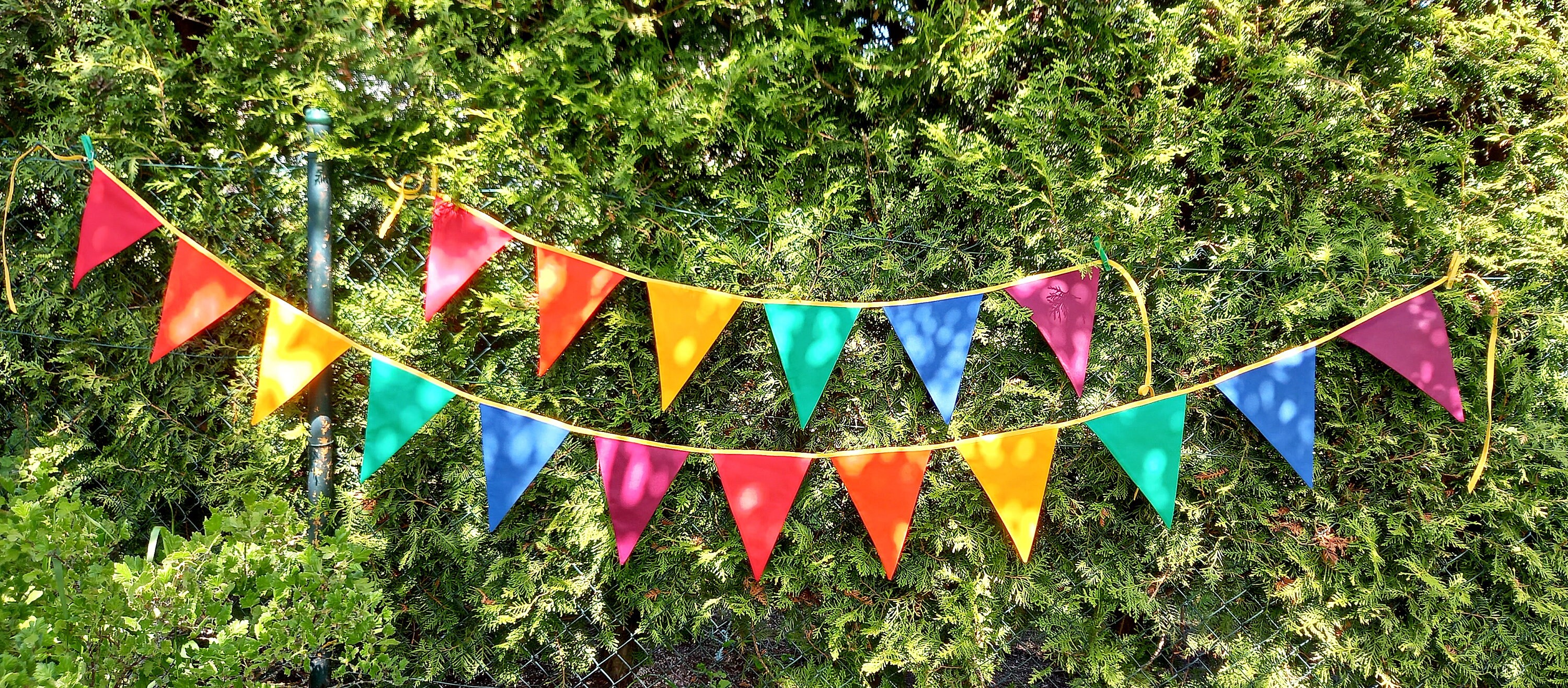 Rainbow Flag Bunting Banner Pride Decoration Wall Hanging Double Sided ...