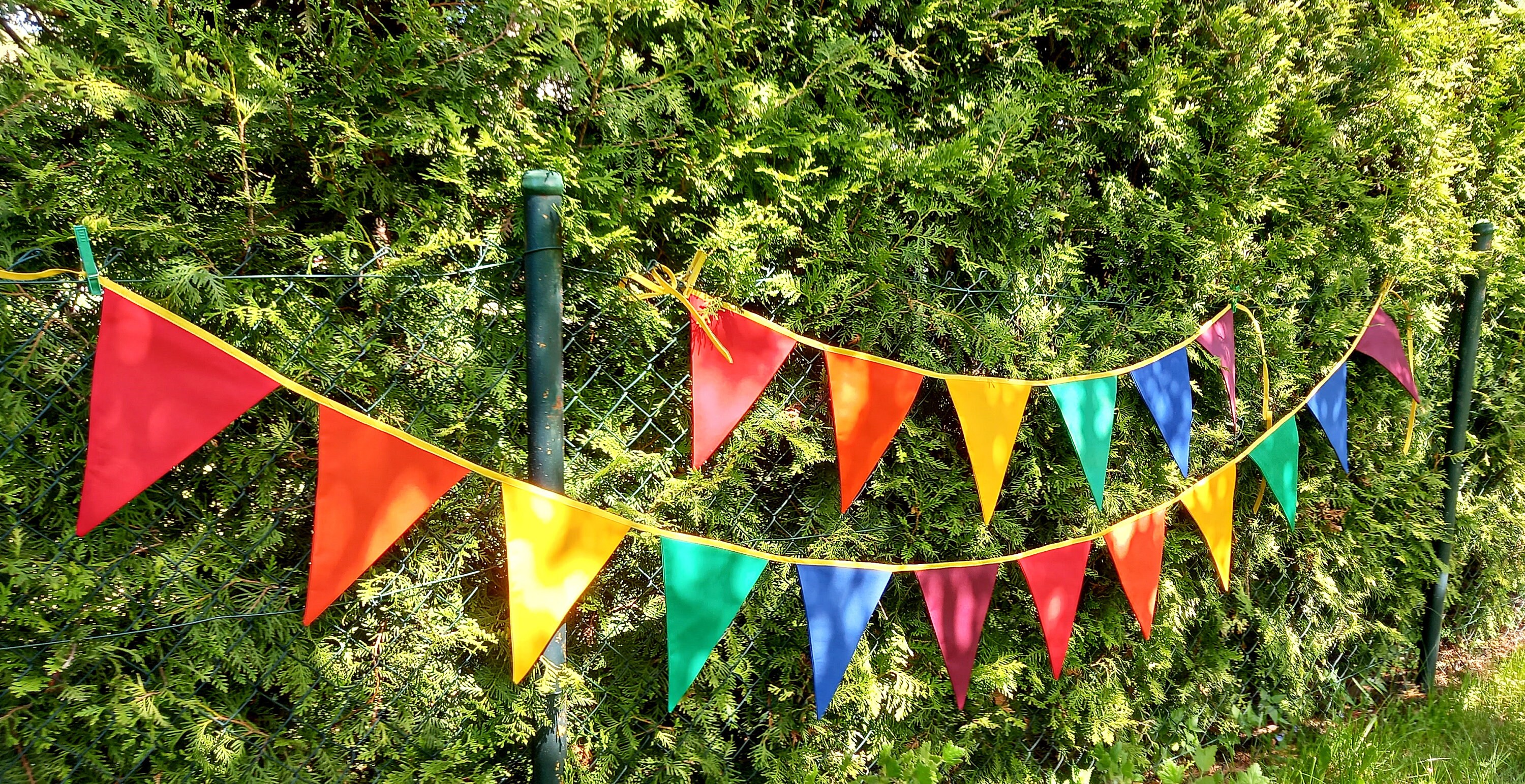 Rainbow Flag Bunting Banner Pride Decoration Wall Hanging Double Sided ...