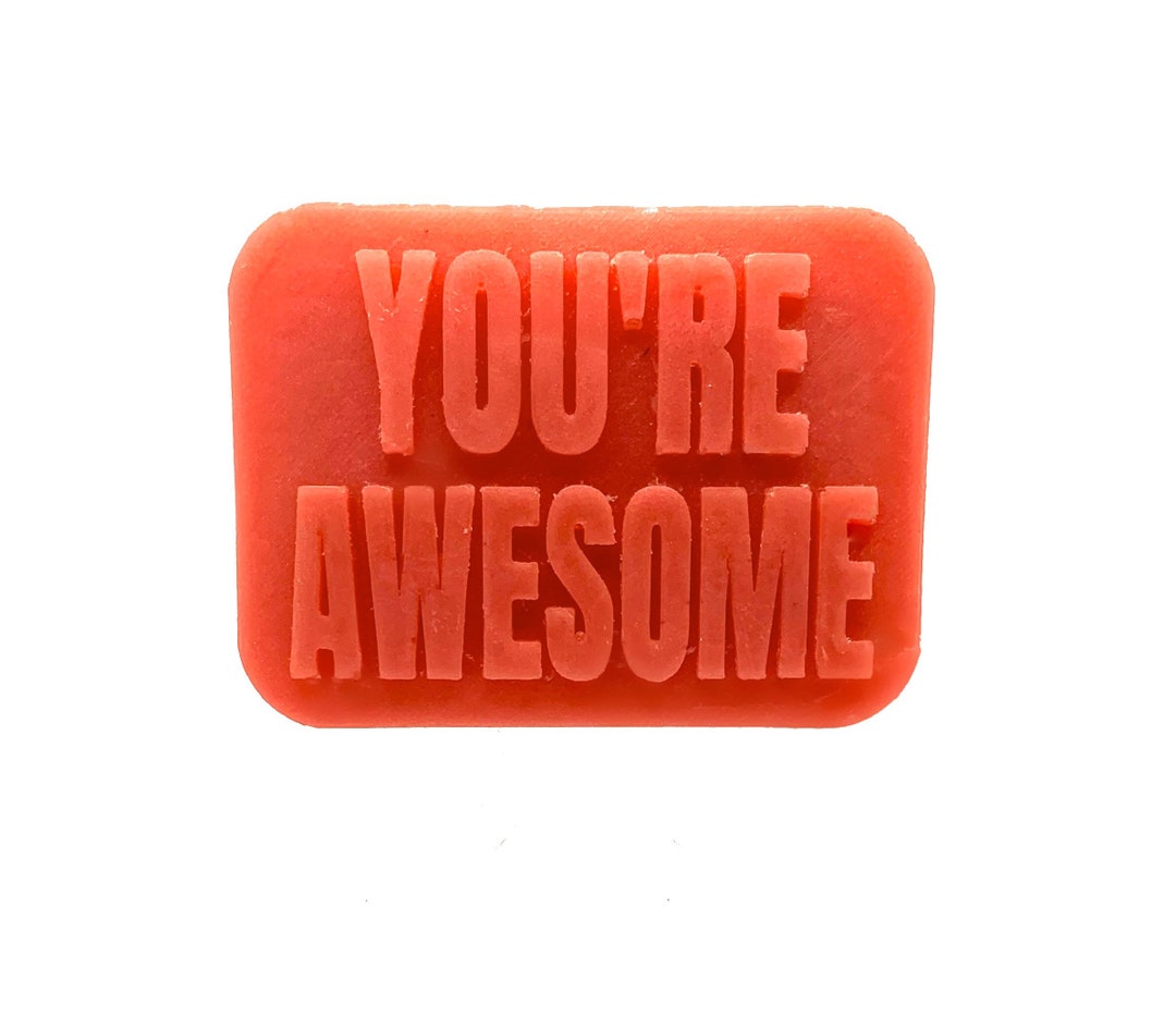 Youre Awesome Gift Soap Bar Embossed Handmade, Vegetable Based, Paraben ...