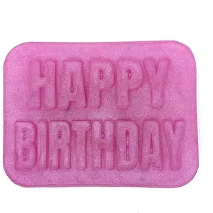 Happy Birthday Gift Soap Bar- Embossed- Handmade, Vegetable Based ...