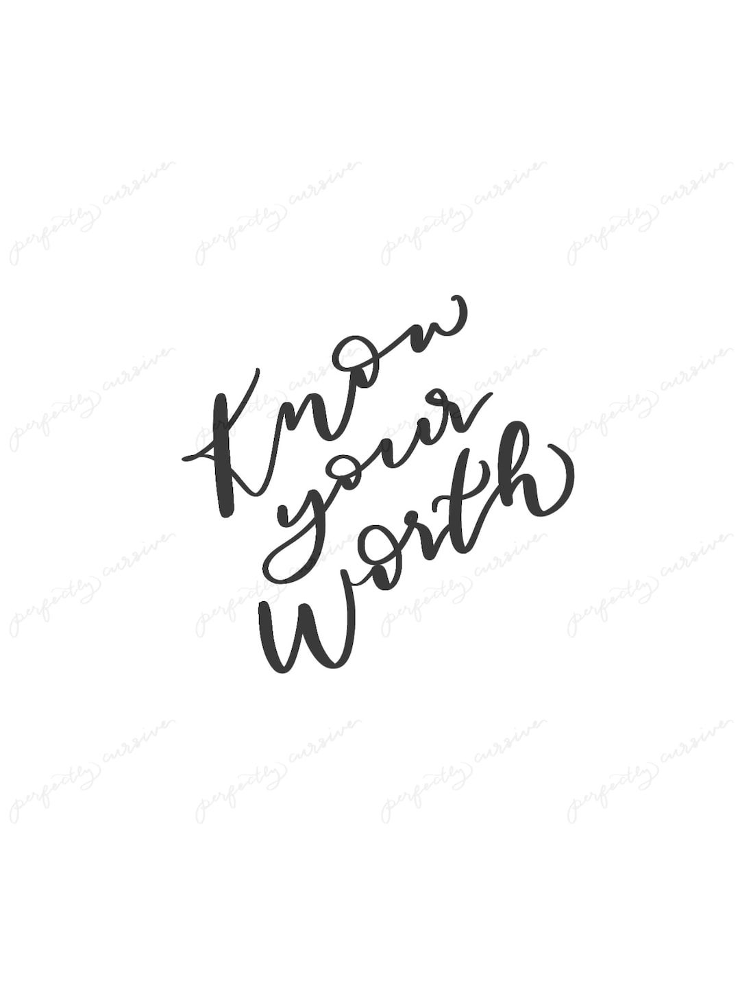 Know Your Worth SVG - DIGITAL Download Printable - Tshirt Design - Cup ...