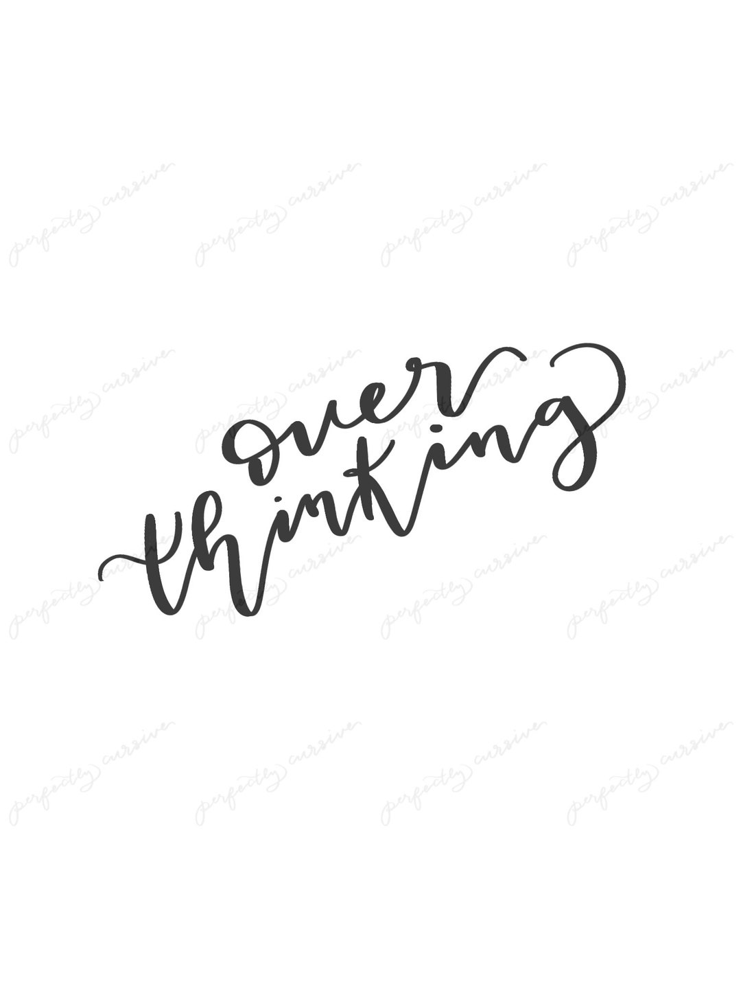 Over Thinking SVG - DIGITAL Download - Tumbler Cup Vinyl Design ...