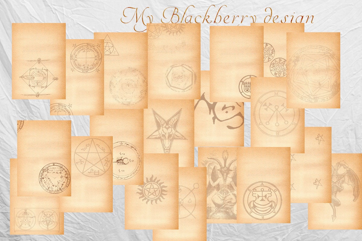 45 Blank Book of Shadows Printable Pages Set, Grimoire Pages, Wicca ...