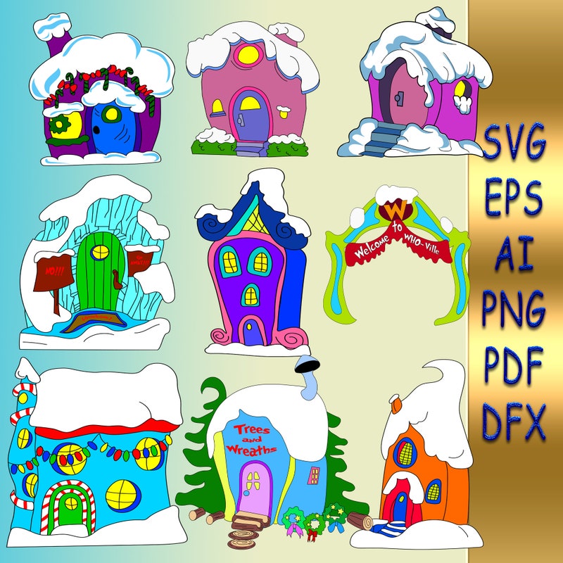 Grinch Village Sets - Etsy