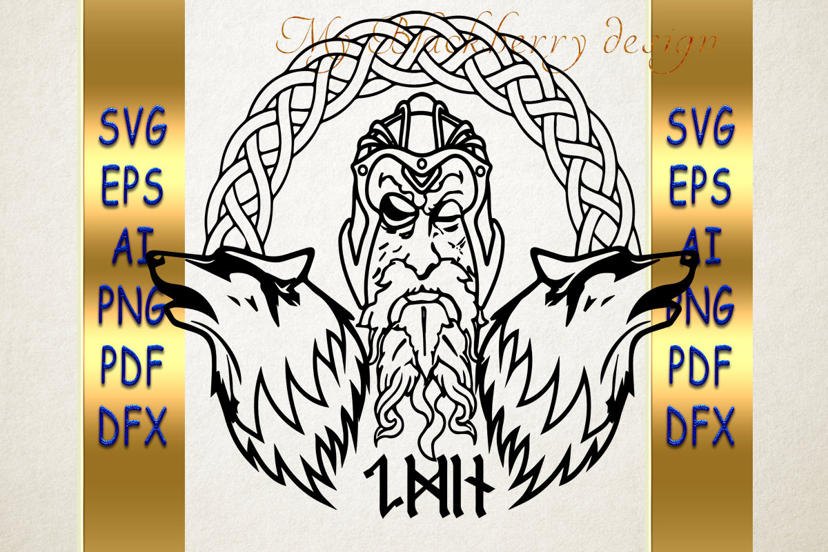 Odin Svg, Norse Mythology Art (SVG, PDF, EPS, Png, Dxf, Jpg Vector Clip ...