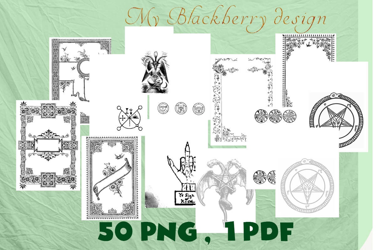 Blank Book of Shadows Printable Pages Set, Grimoire Pages, Wicca ...