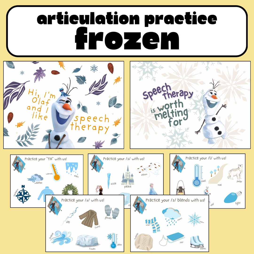 Frozen Speech Therapy Practice - Etsy