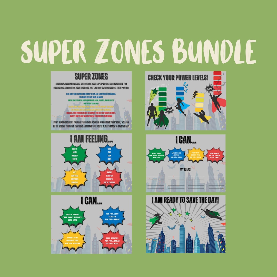 Zones of Regulation: Finding Your Zone of Power - Etsy