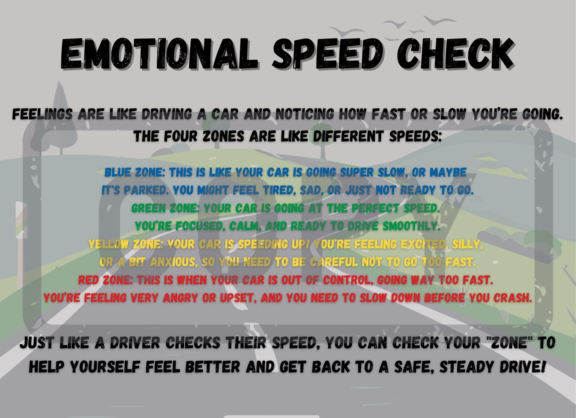 Zones of Regulation: Driving Through Emotions – Car Themed Resource - Etsy