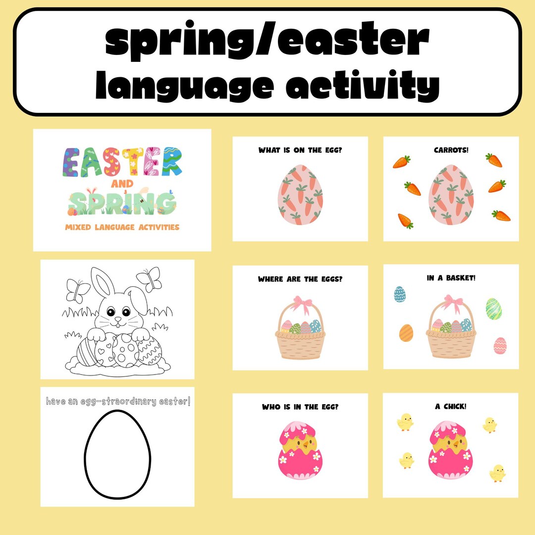 Easter/spring Speech Therapy Activities - Lower Elementary School Age ...