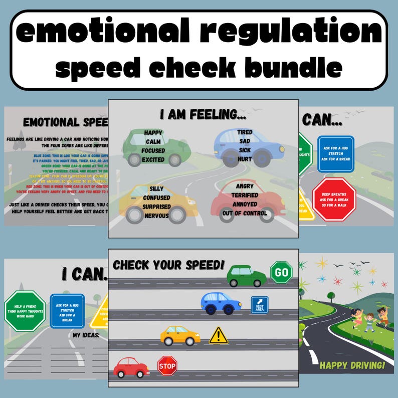 Zones of Regulation: Driving Through Emotions – Car Themed Resource - Etsy