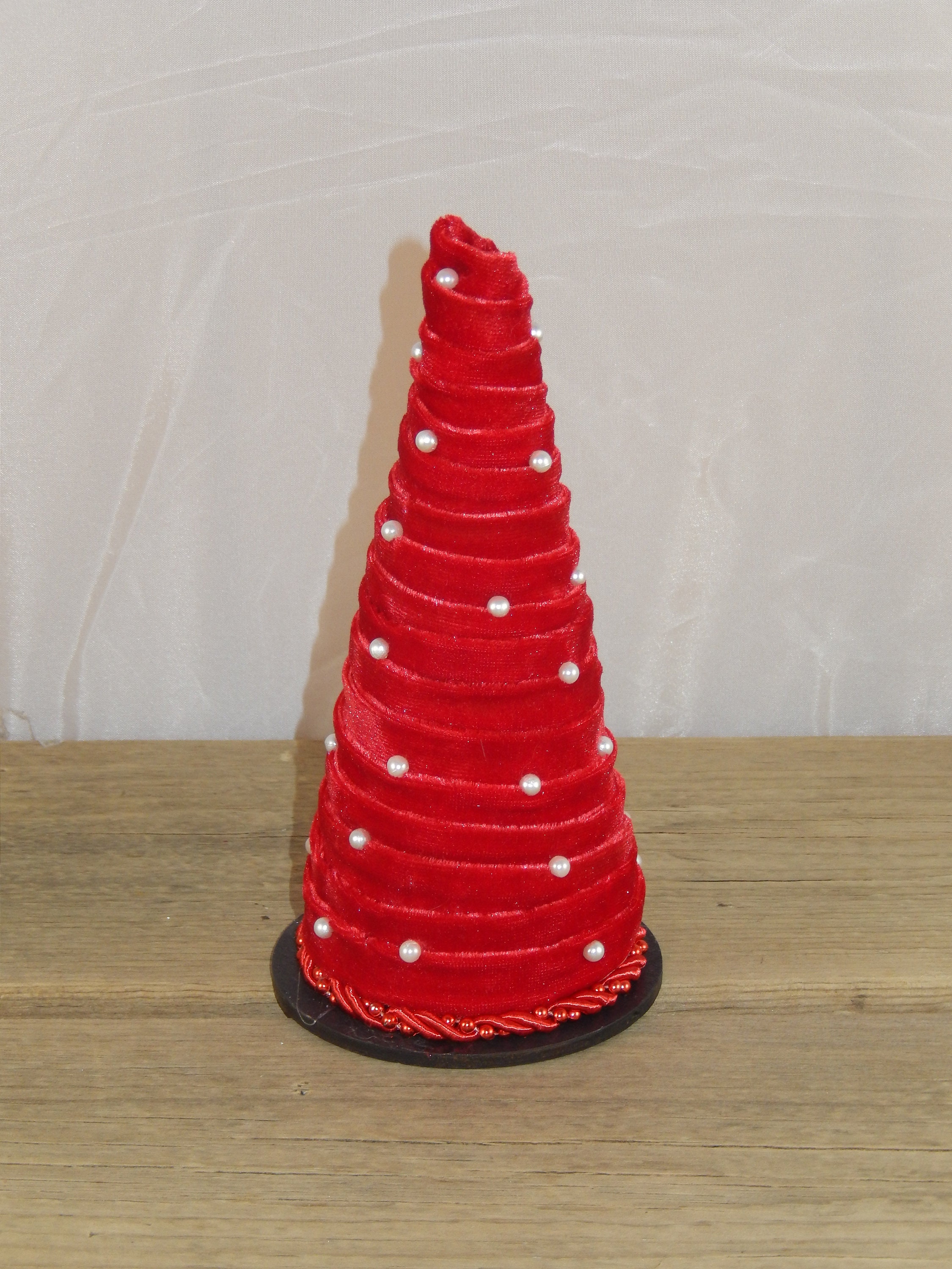 Red Velvet Cone Christmas Trees Red and White Cone Tree | Etsy