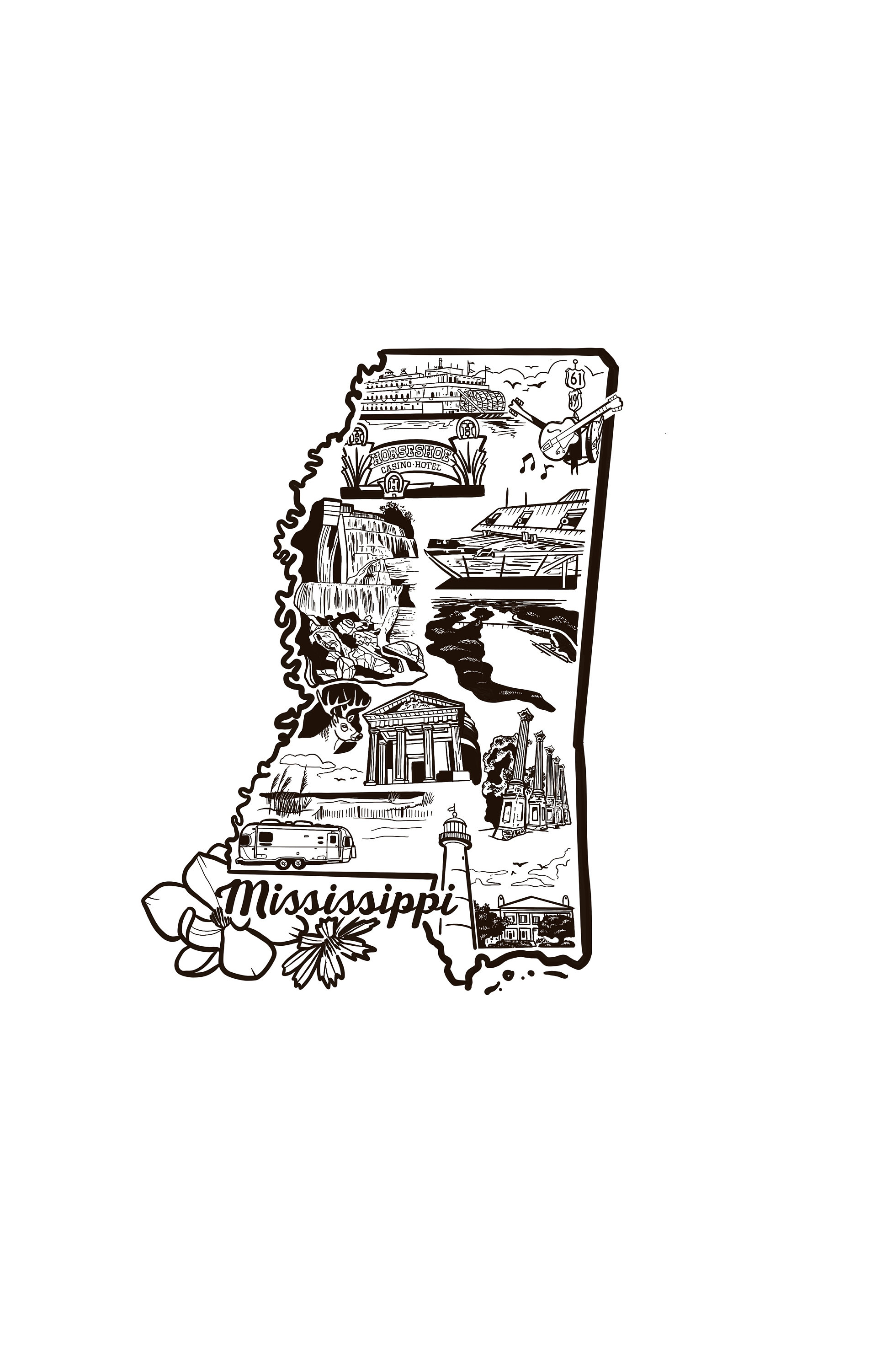 States Project Art Prints - Mississippi - Etsy