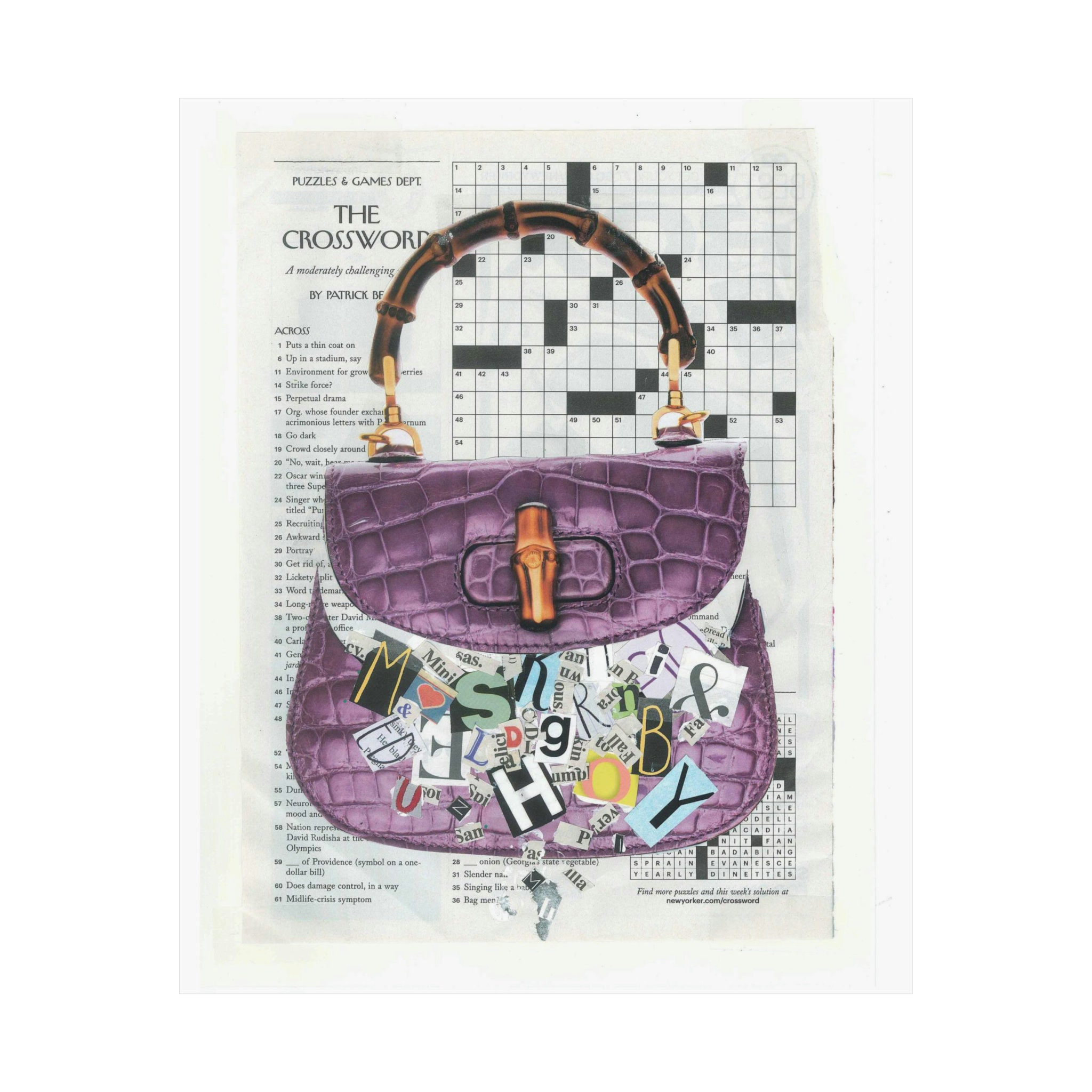 Collage Purse Fashion Matte Vertical Posters - Etsy