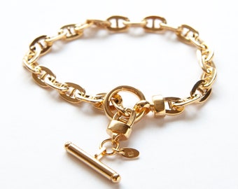 Gold Chunky Bracelet Chunky Bracelet Chunky Chain Bracelet - Etsy