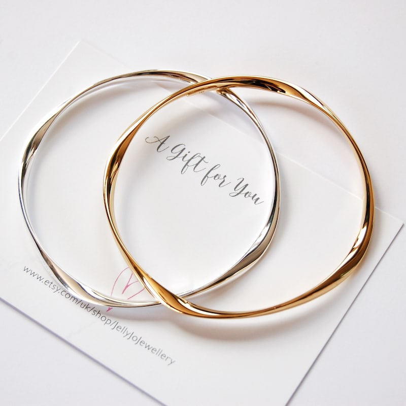 Triple Gold Bangle - Etsy UK