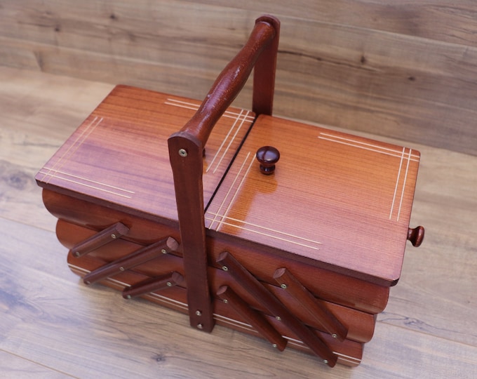 Wooden Sewing Box/sewing Organizer/sewing Gifts/sewing Storage Box ...