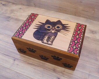 Cat Keepsake Box | Etsy
