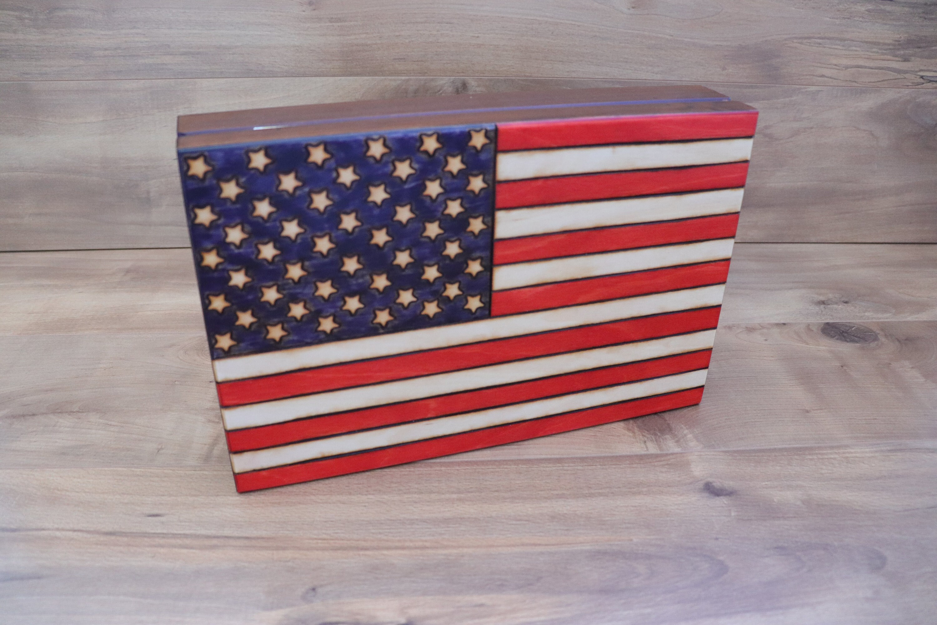 American Flag Box/keepsake Boxlarge - Etsy
