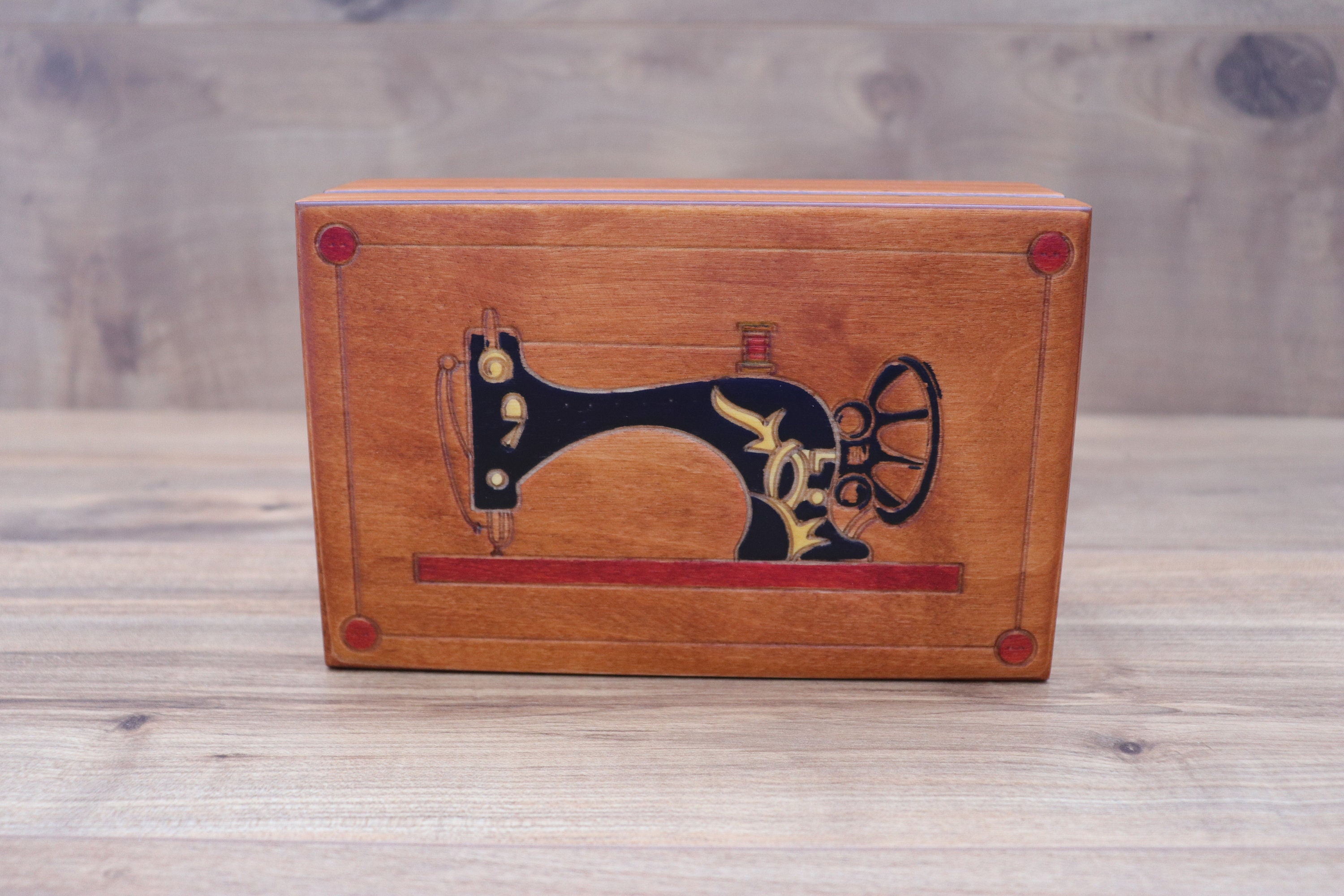 Wooden Sewing Box/button Boxsmallsewing Storage Box - Etsy