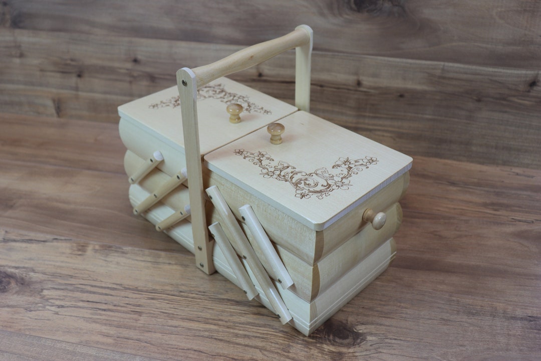 Wooden Sewing Box/sewing Organizer/sewing Basket/sewing Chest/accordion ...