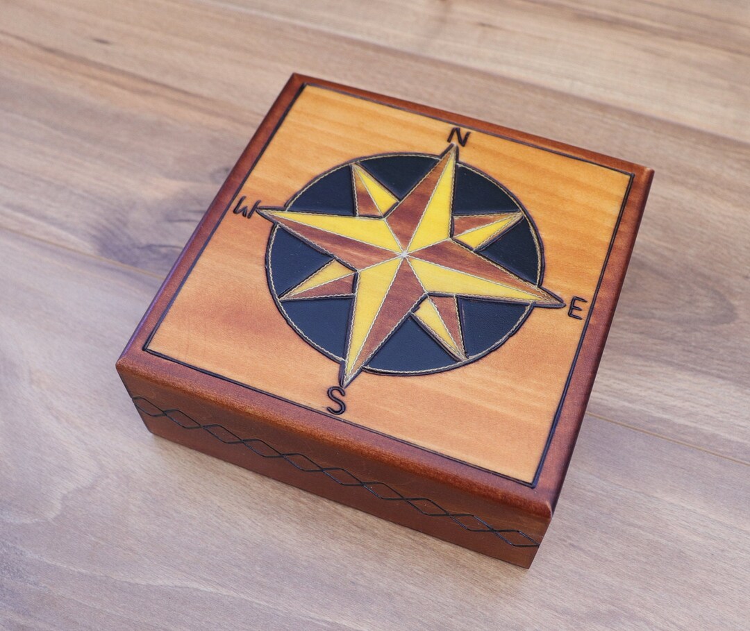 Compass Style Keepsake Box/jewelry Box/gift for Him/gift for Her - Etsy