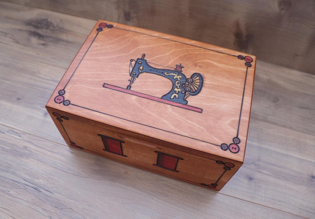 Wooden Sewing Box (premium Wood/hand Picked) Sewing Gift/sewing ...