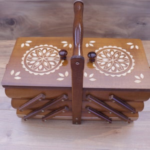 Wooden Sewing Box(olive Color)sewing Organizer/sewing Basket/sewing ...