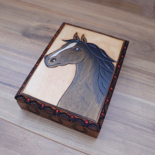 Horse Keepsake Box/jewelry Box/horse Gift | Etsy