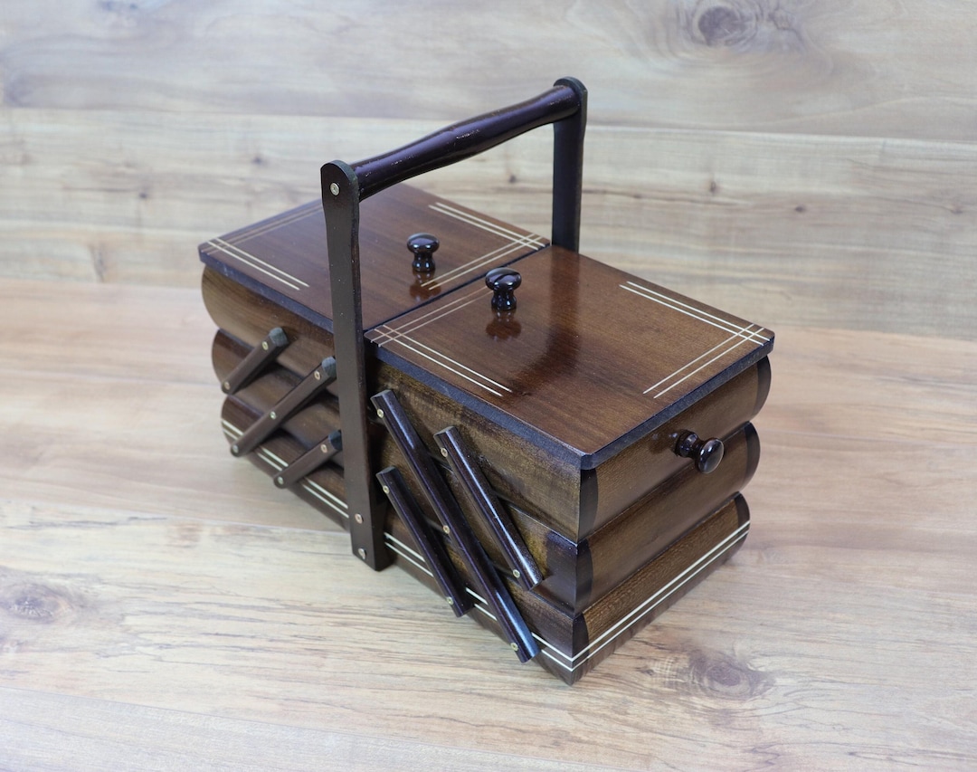 Wooden Sewing Box/sewing Organizer/sewing Gifts/sewing Storage Box ...