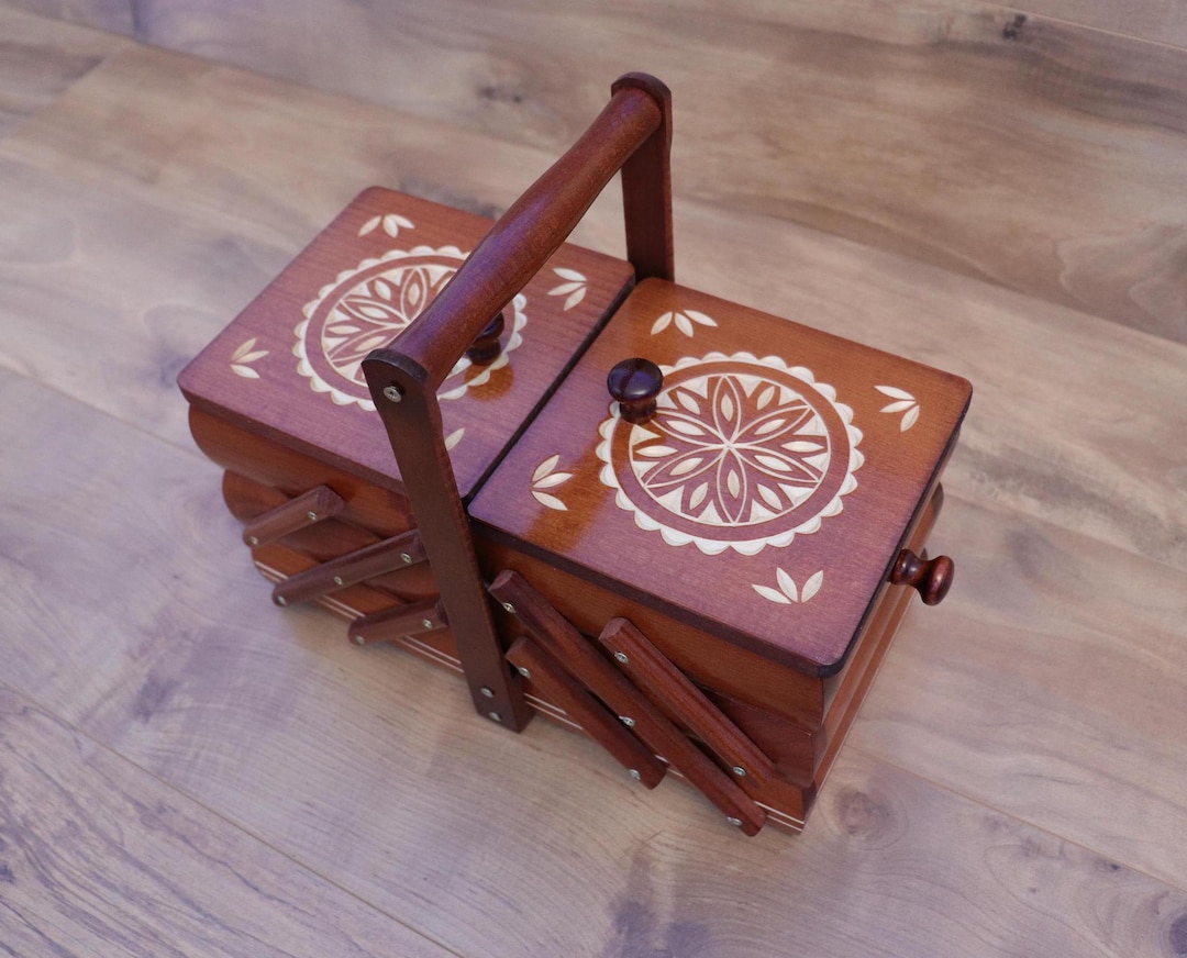 Wooden Sewing Box(small Version)sewing Organizer/sewing Gifts/sewing ...