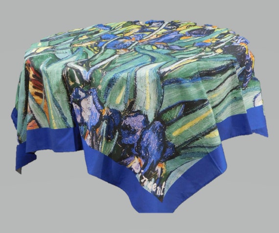 Van Gogh Iris Acrylic Coated Square Table Cloth 60x60 | Etsy