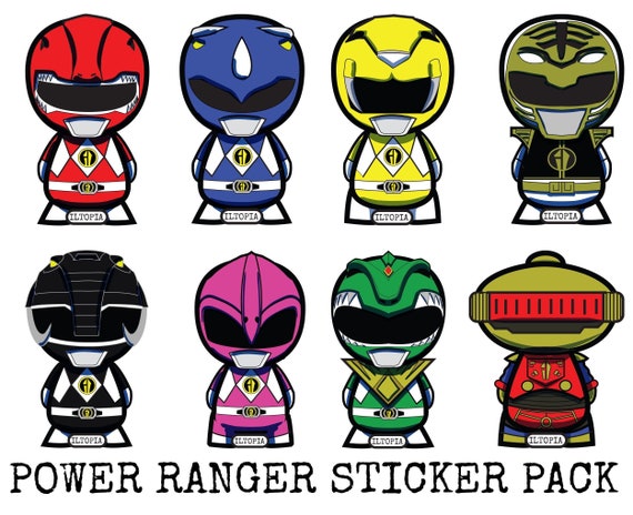 Power Rangers Sticker Pack | Etsy