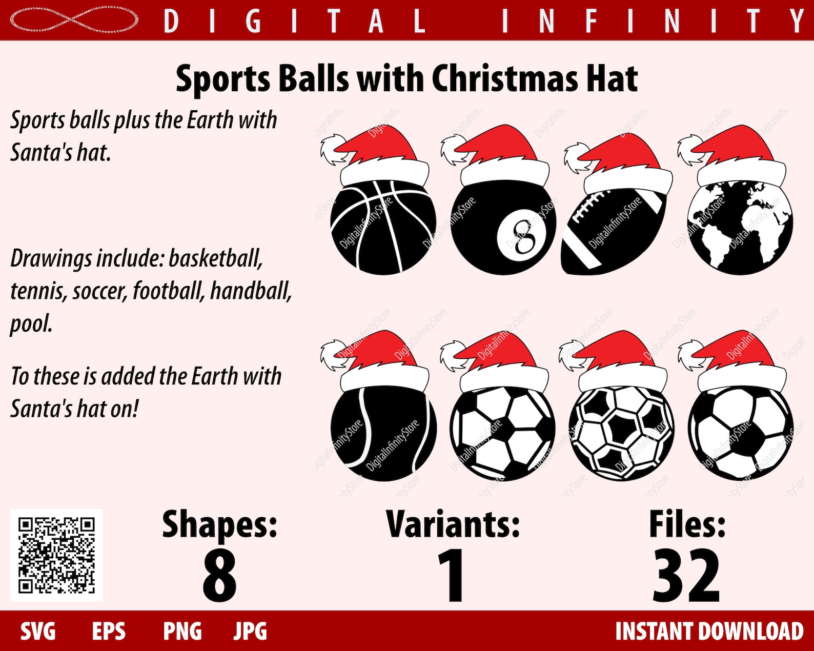 CHRISTMAS SPORT BALL Svg, Basket Svg, Soccer Svg, Football Svg ...