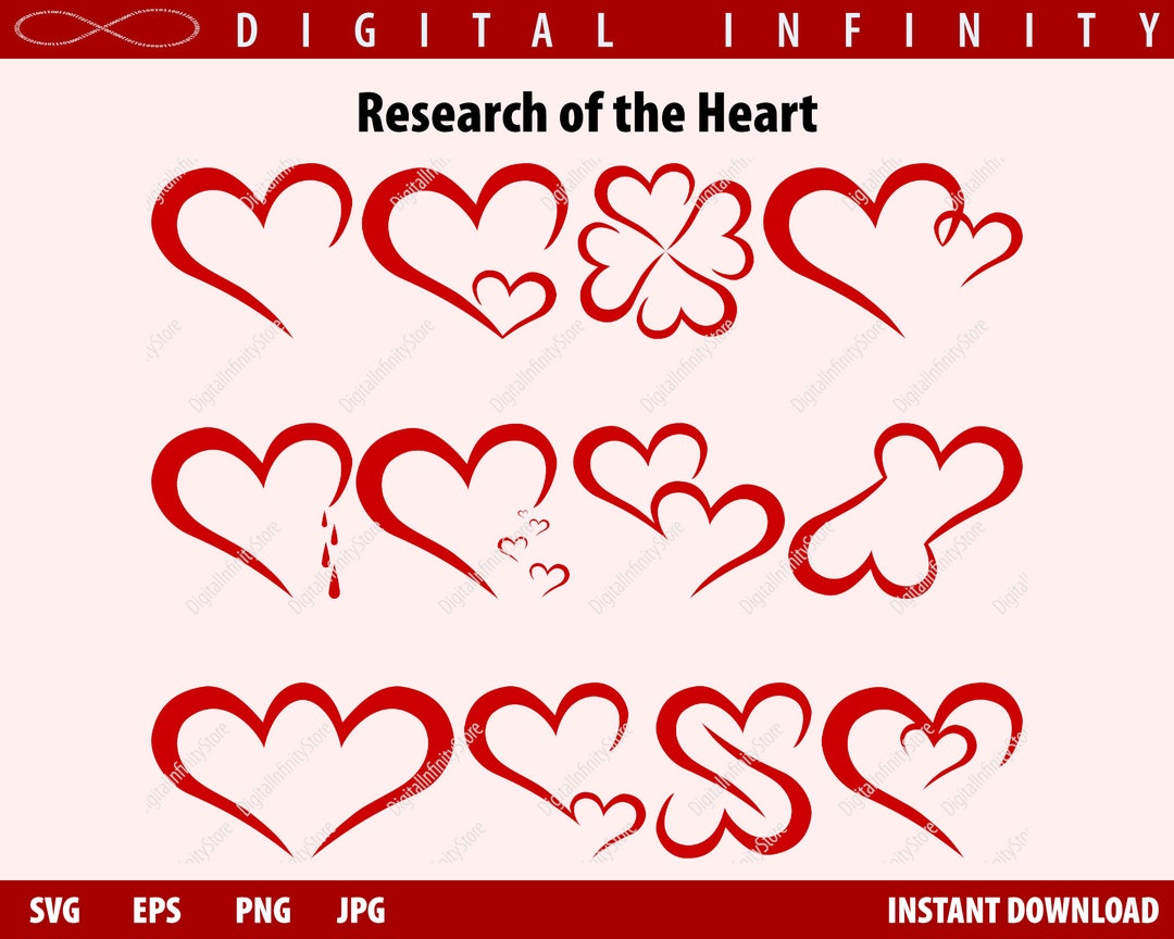 HEART SVG, Valentine's Day Svg, Heart Shape Svg, Heart Clip Art, Heart ...