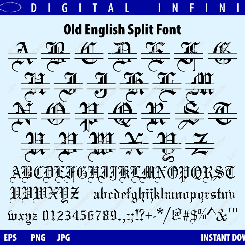 Old English Font - Etsy