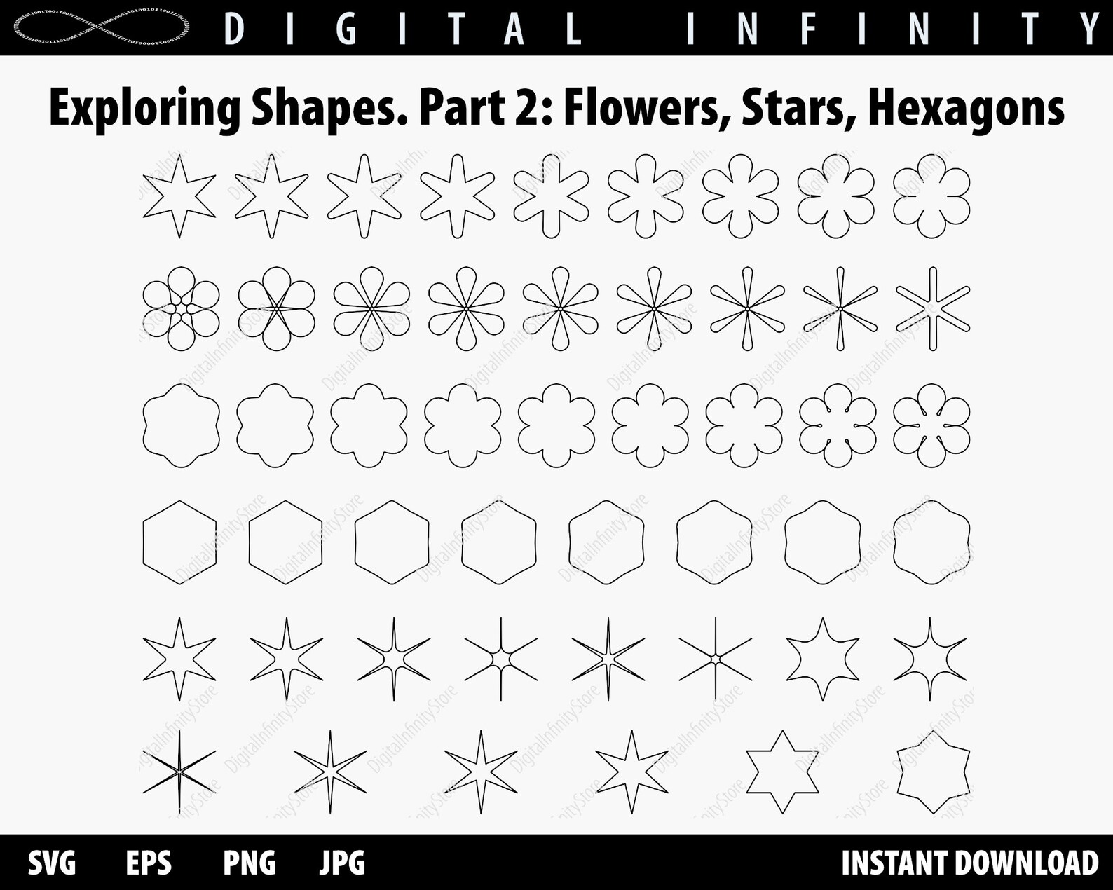 HEXAGONAL Svg, STAR Svg, FLOWER Svg, Six-point Star Svg, Hexagon Svg ...