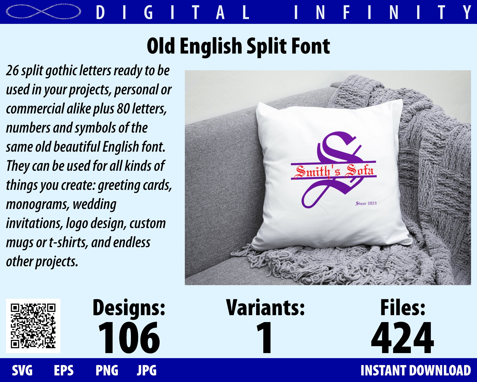 SPLIT OLD ENGLISH Font Svg, Split Gothic Monogram Svg, Split Alphabet ...