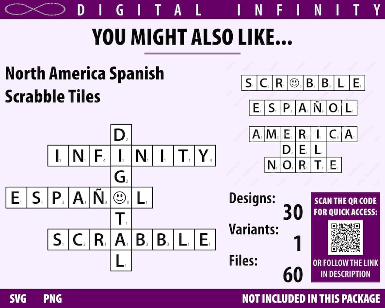 SCRABBLE SVG, Scrabble TILES Svg, Scrabble Font Svg, English Scrabble ...