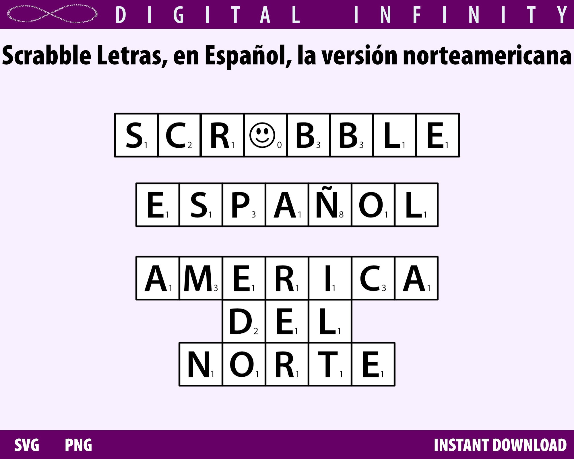 SCRABBLE SVG, Scrabble TILES Svg, Scrabble Font Svg, Spanish Scrabble ...