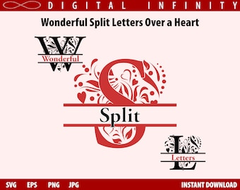 SPLIT FONT SVG, Split Monogram Svg, Split Alphabet Svg, Split Letters ...