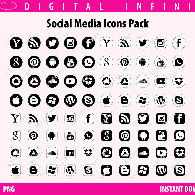 Pinterest Icons - Etsy