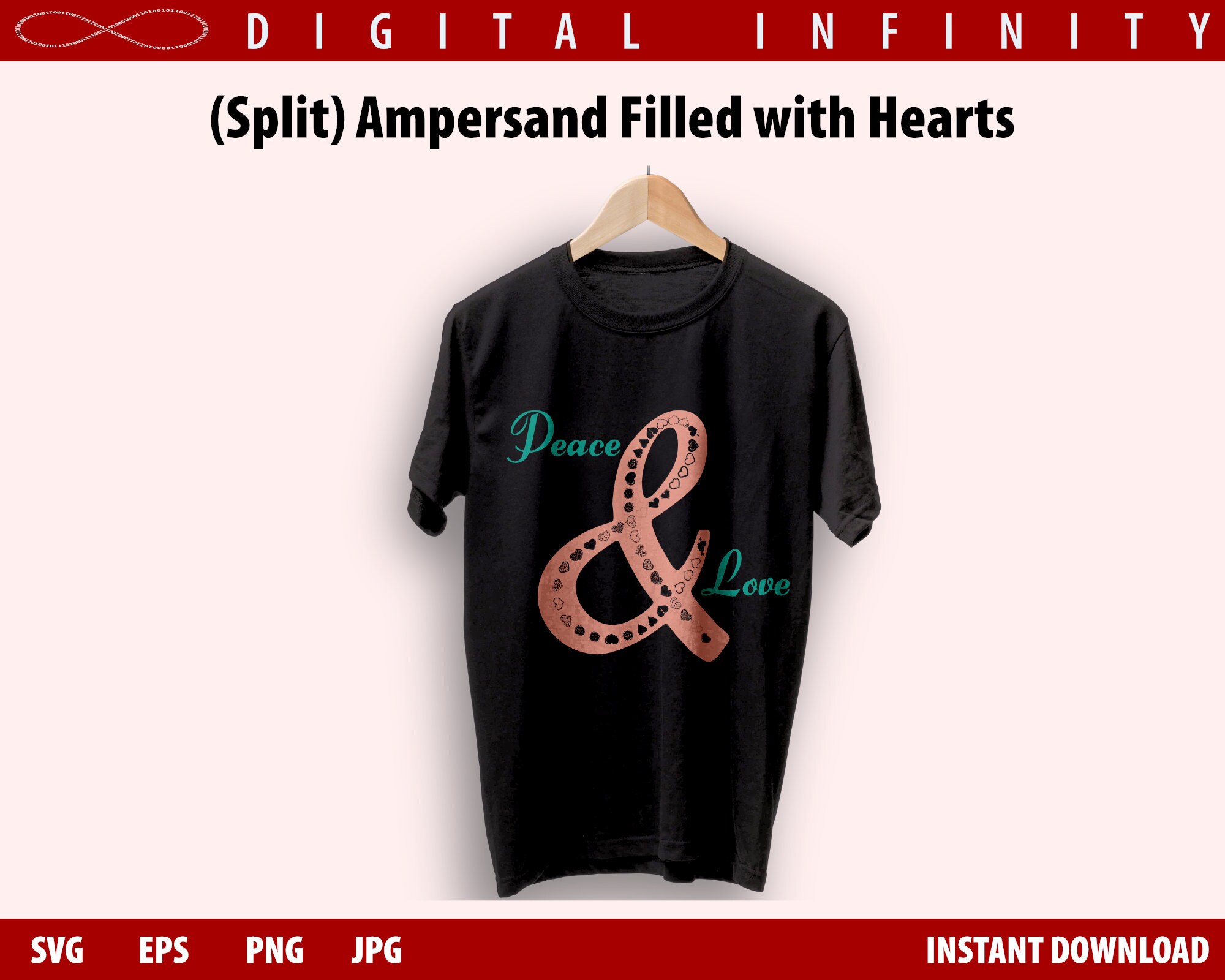 Heart Ampersand SVG: Wedding Clip Art, Cricut Files - Etsy
